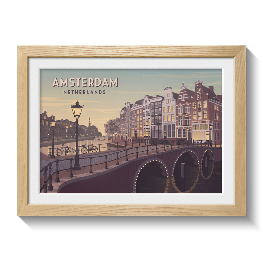 Amsterdam Netherlands Travel Poster – Bucket List Prints