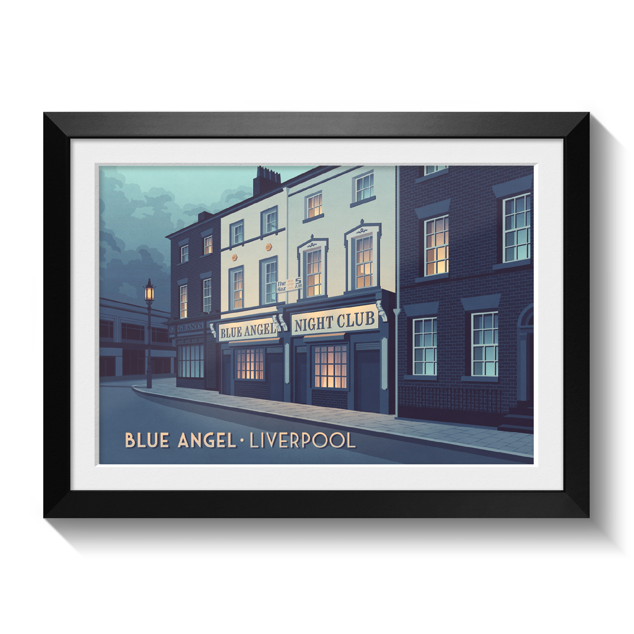 Blue Angel Nightclub The Raz Liverpool Poster – Bucket List Prints