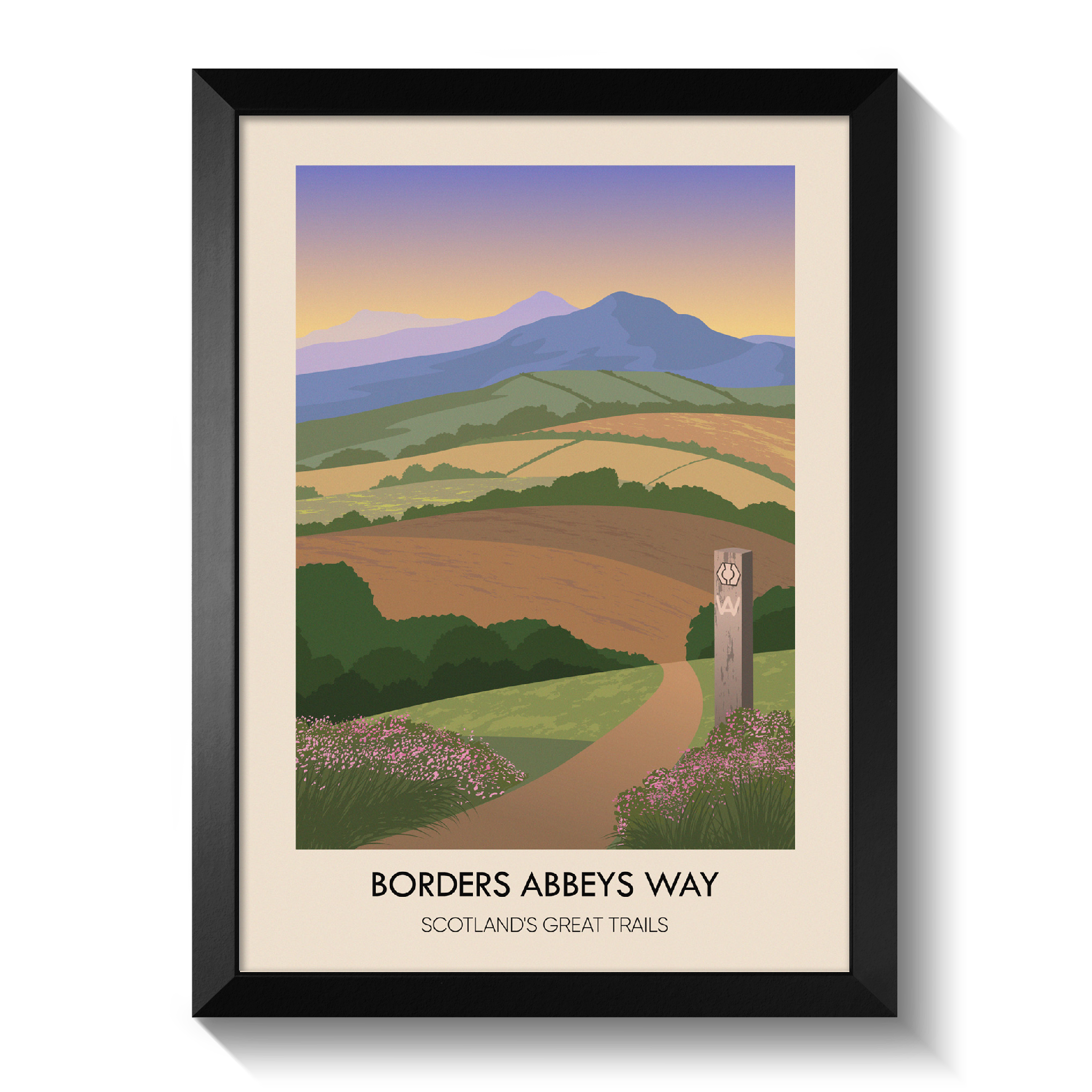 Borders Abbeys Way Scotland's Great Trails Poster – Bucket List Prints