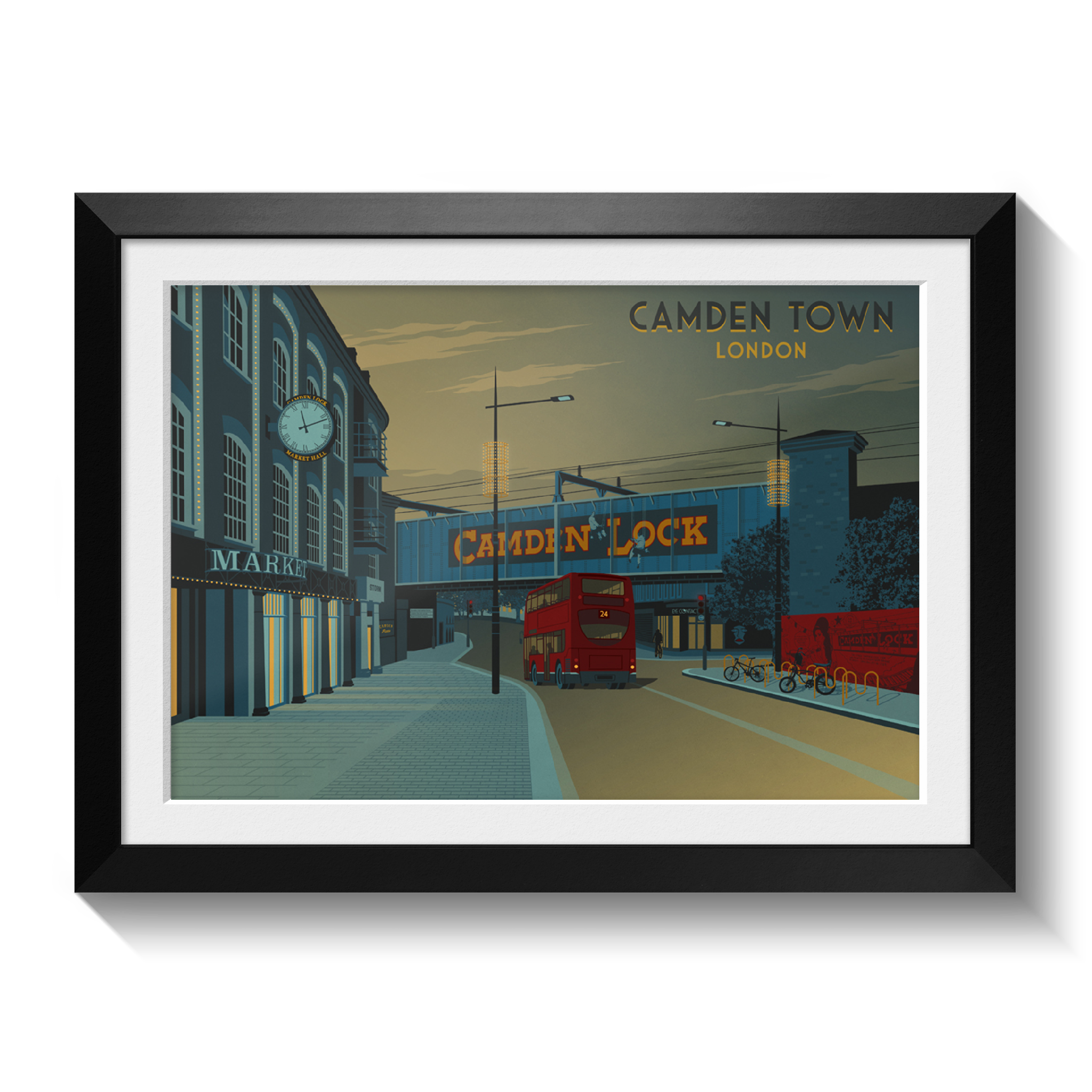 Camden Town London Travel Poster – Bucket List Prints