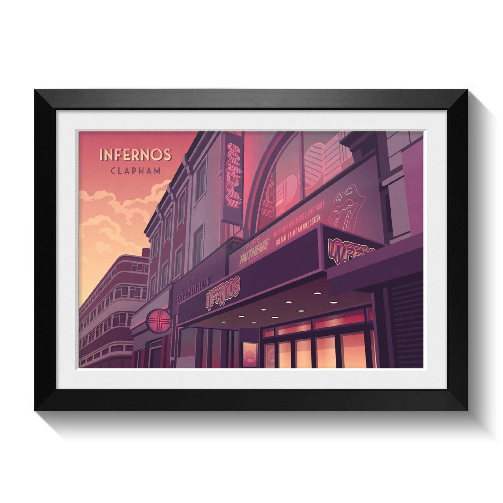 Infernos Nightclub Clapham Travel Poster – Bucket List Prints