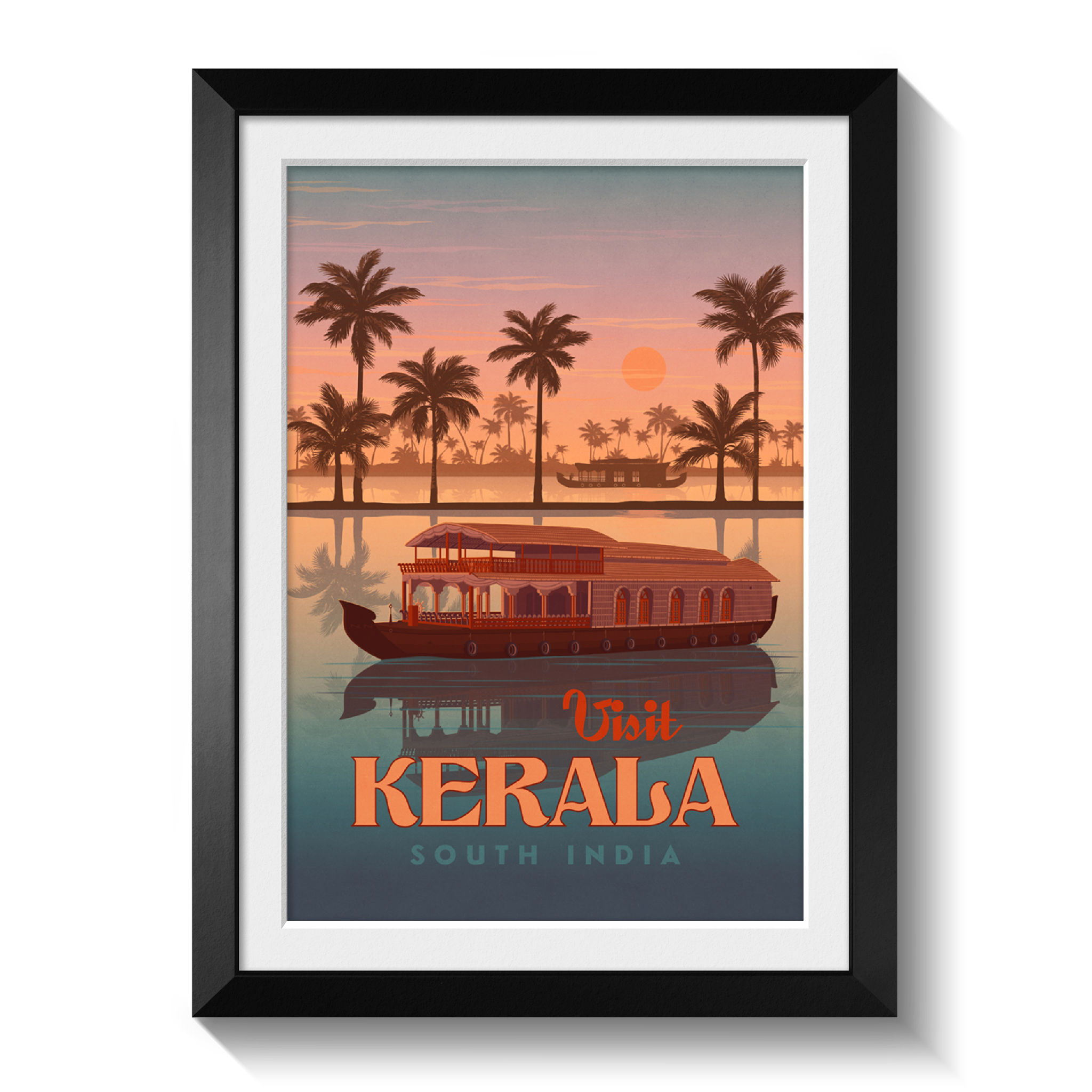 Kerala India Travel Poster – Bucket List Prints