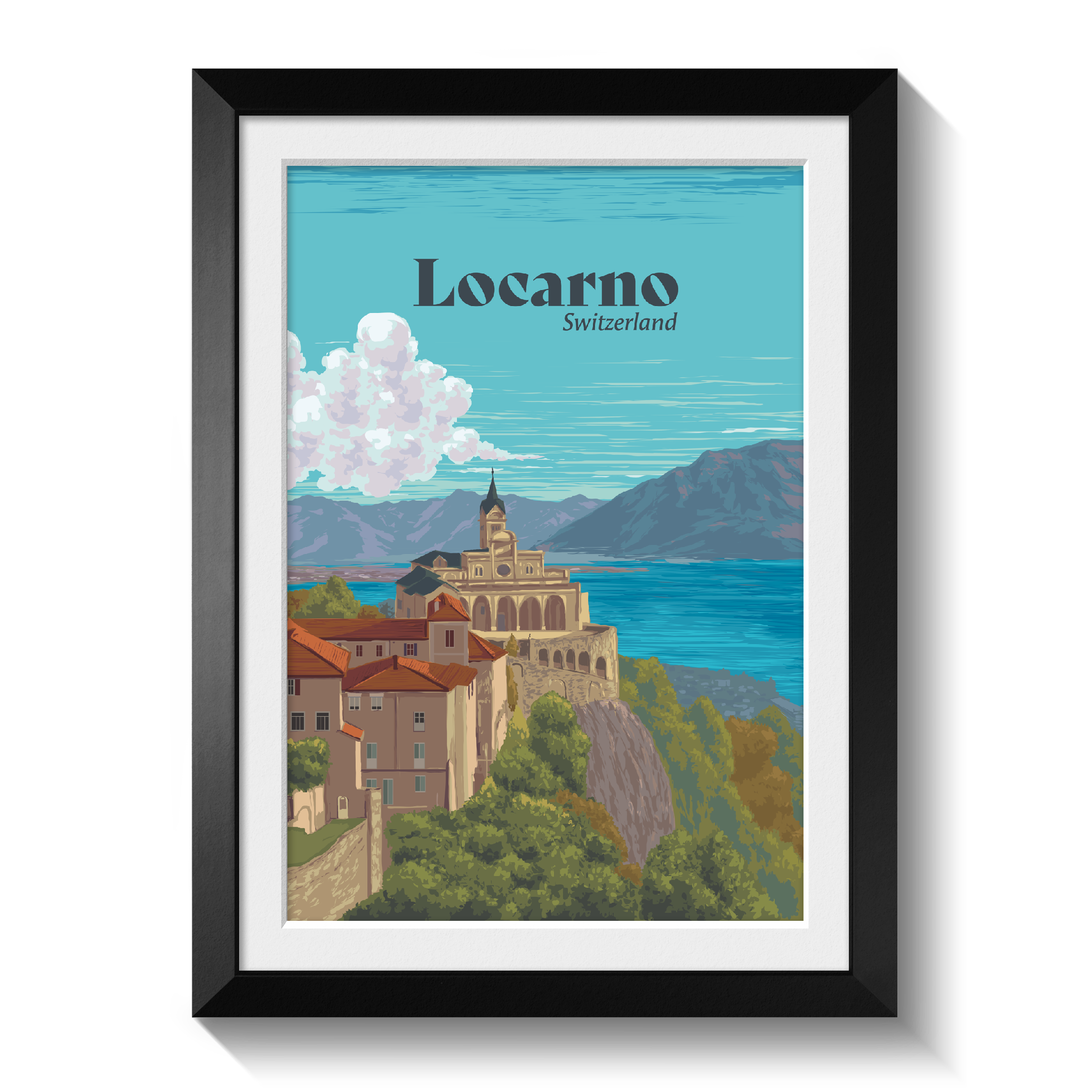 Locarno Switzerland Travel Poster – Bucket List Prints