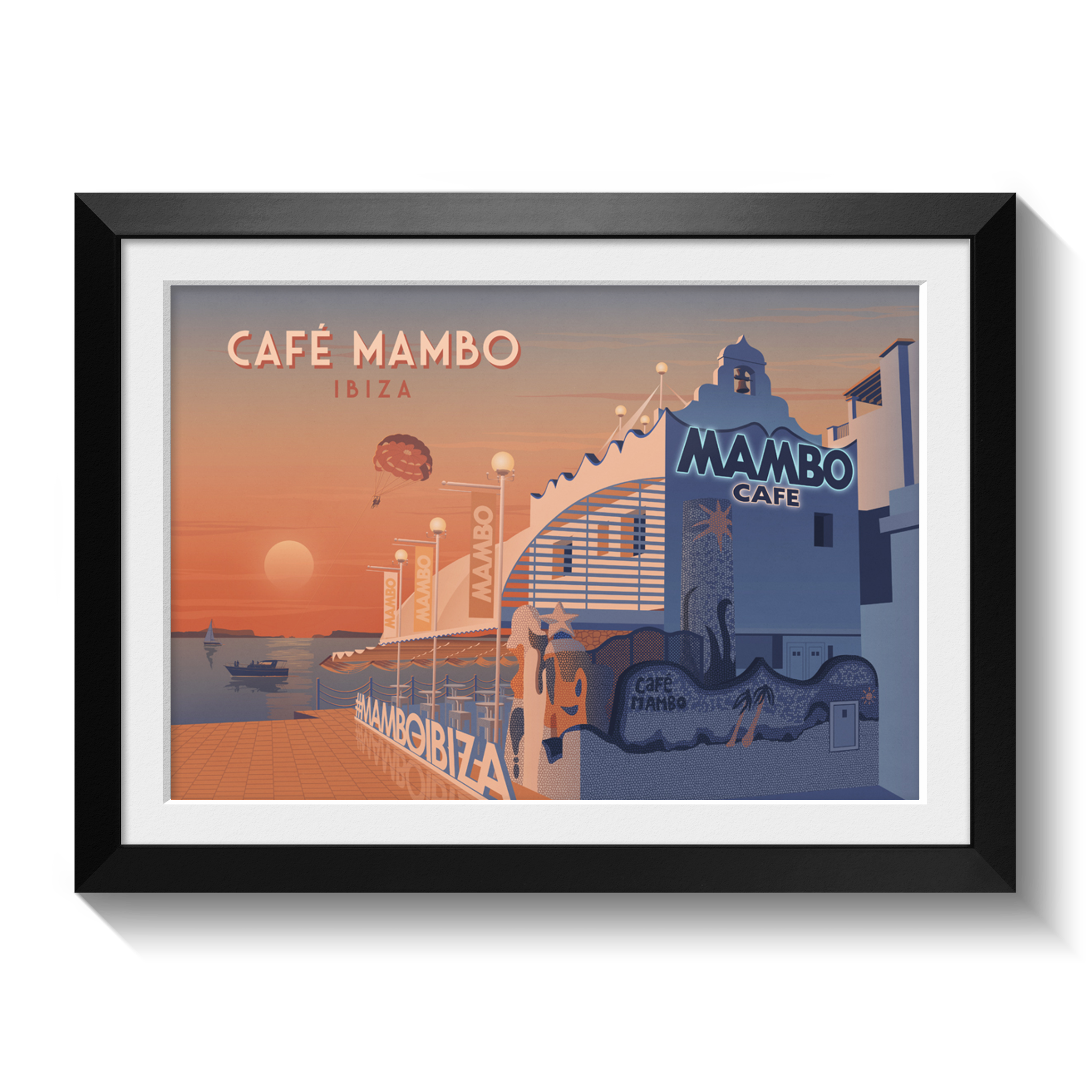 Cafe Mambo Ibiza Travel Poster – Bucket List Prints