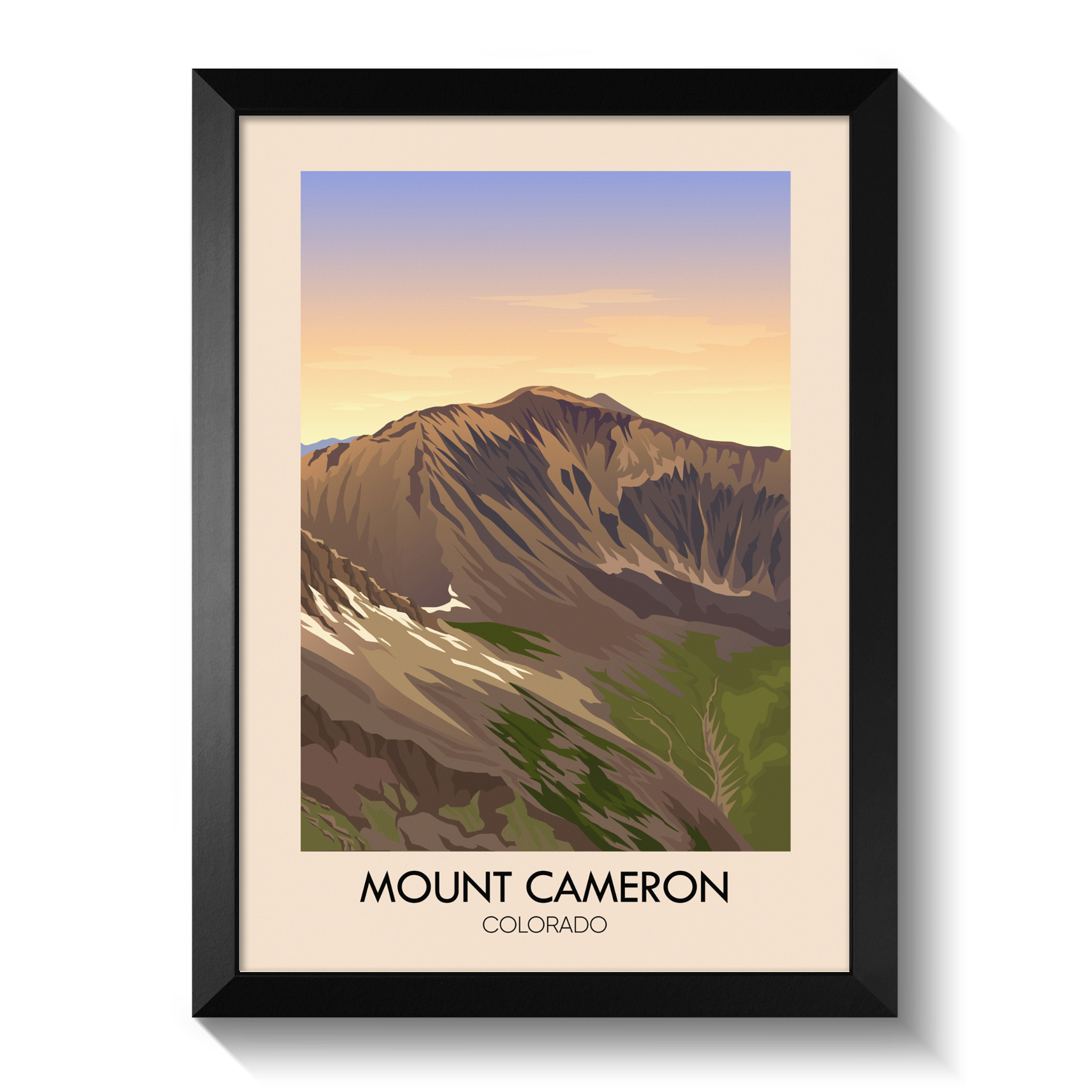 Mount Cameron Colorado USA Travel Poster – Bucket List Prints