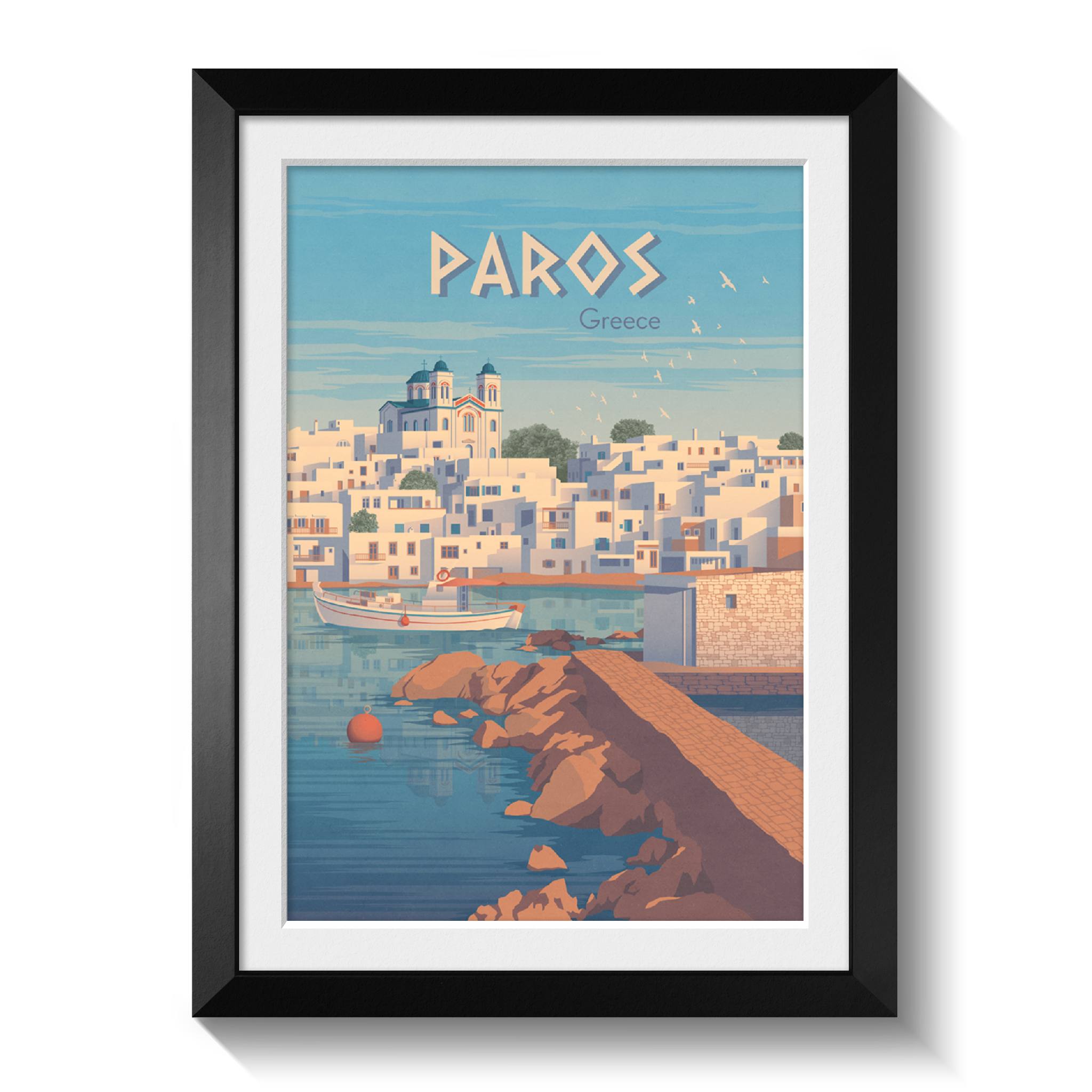 Paros Greece Travel Poster – Bucket List Prints