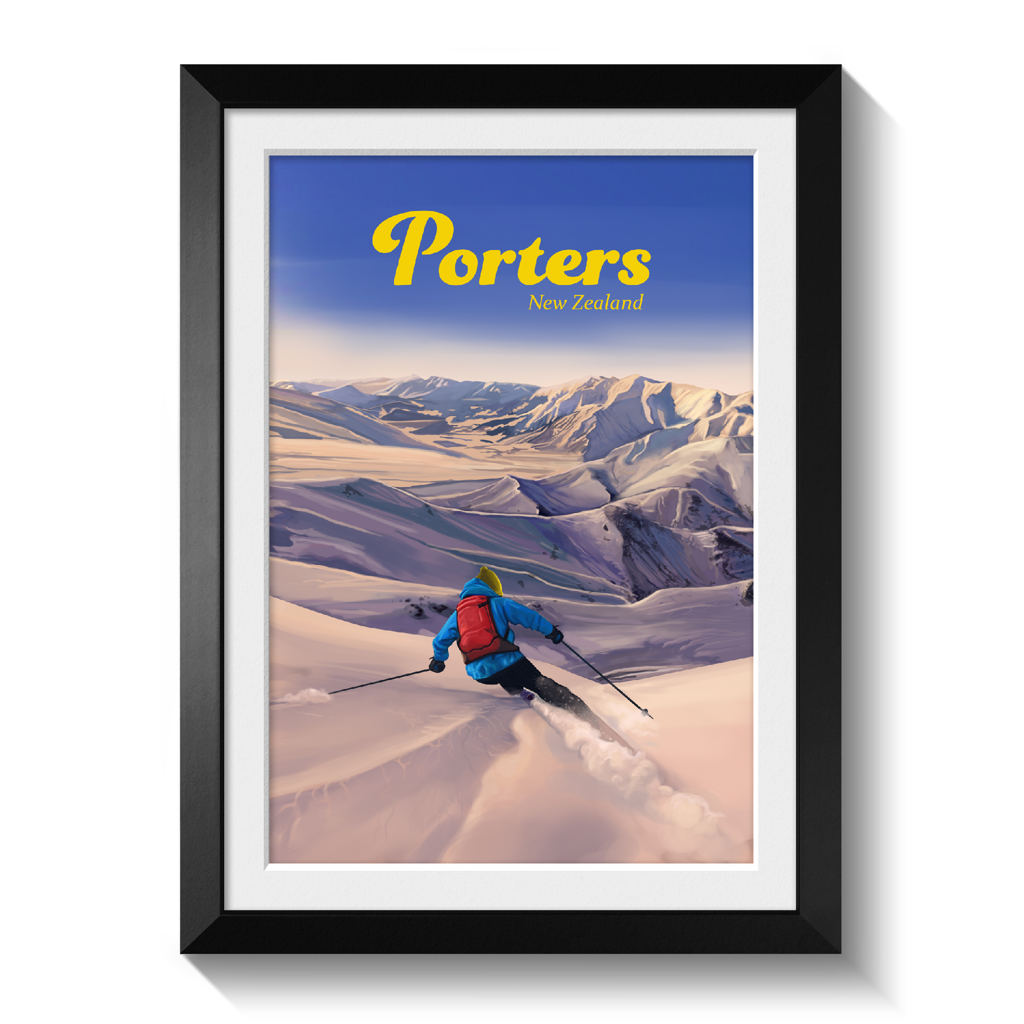Porters Ski Resort Travel Poster – Bucket List Prints