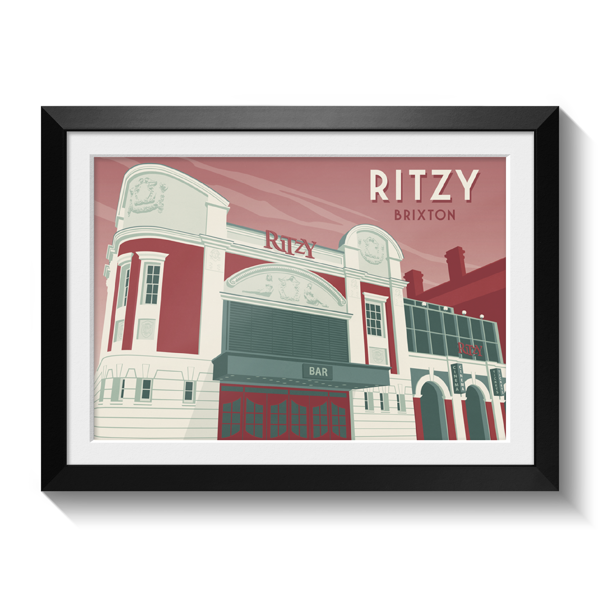 Ritzy Cinema Brixton London Travel Poster – Bucket List Prints