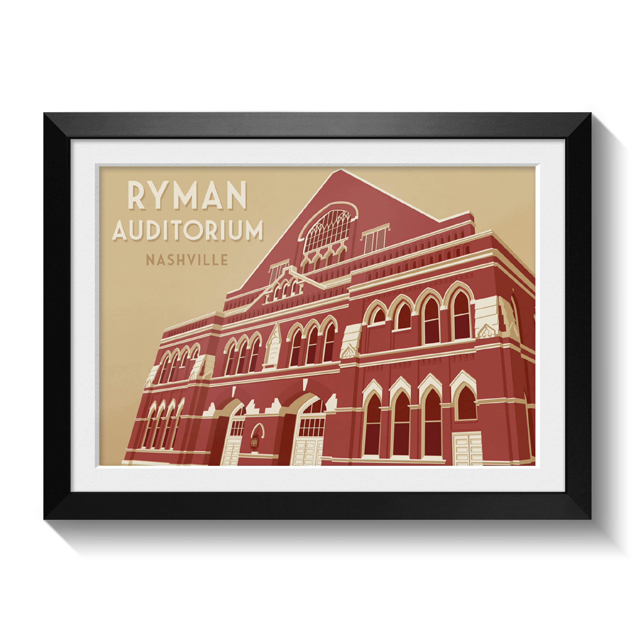 Ryman Auditorium Nashville Travel Poster – Bucket List Prints