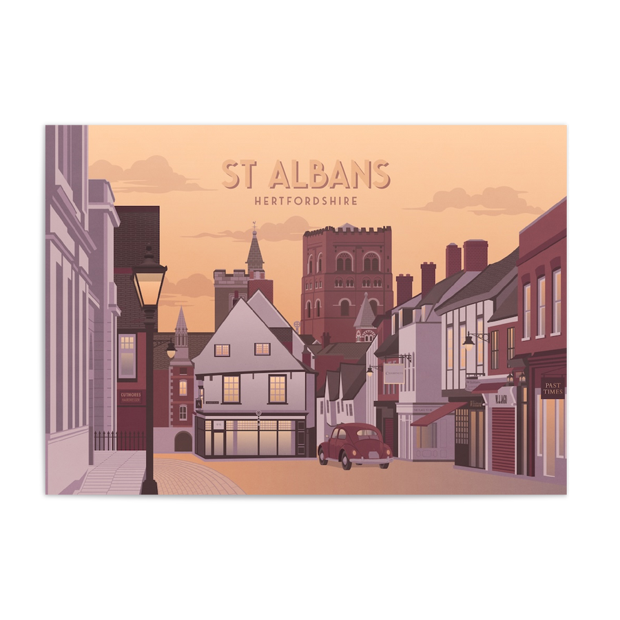 St Albans Hertfordshire Travel Poster – Bucket List Prints