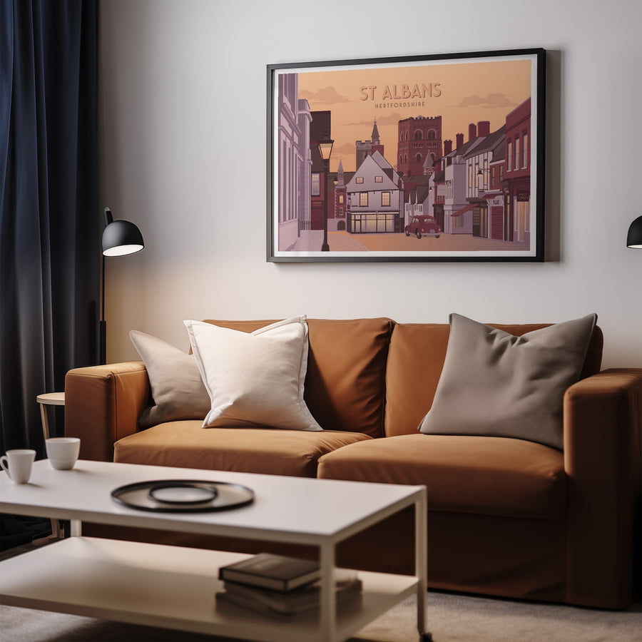 St Albans Hertfordshire Travel Poster – Bucket List Prints