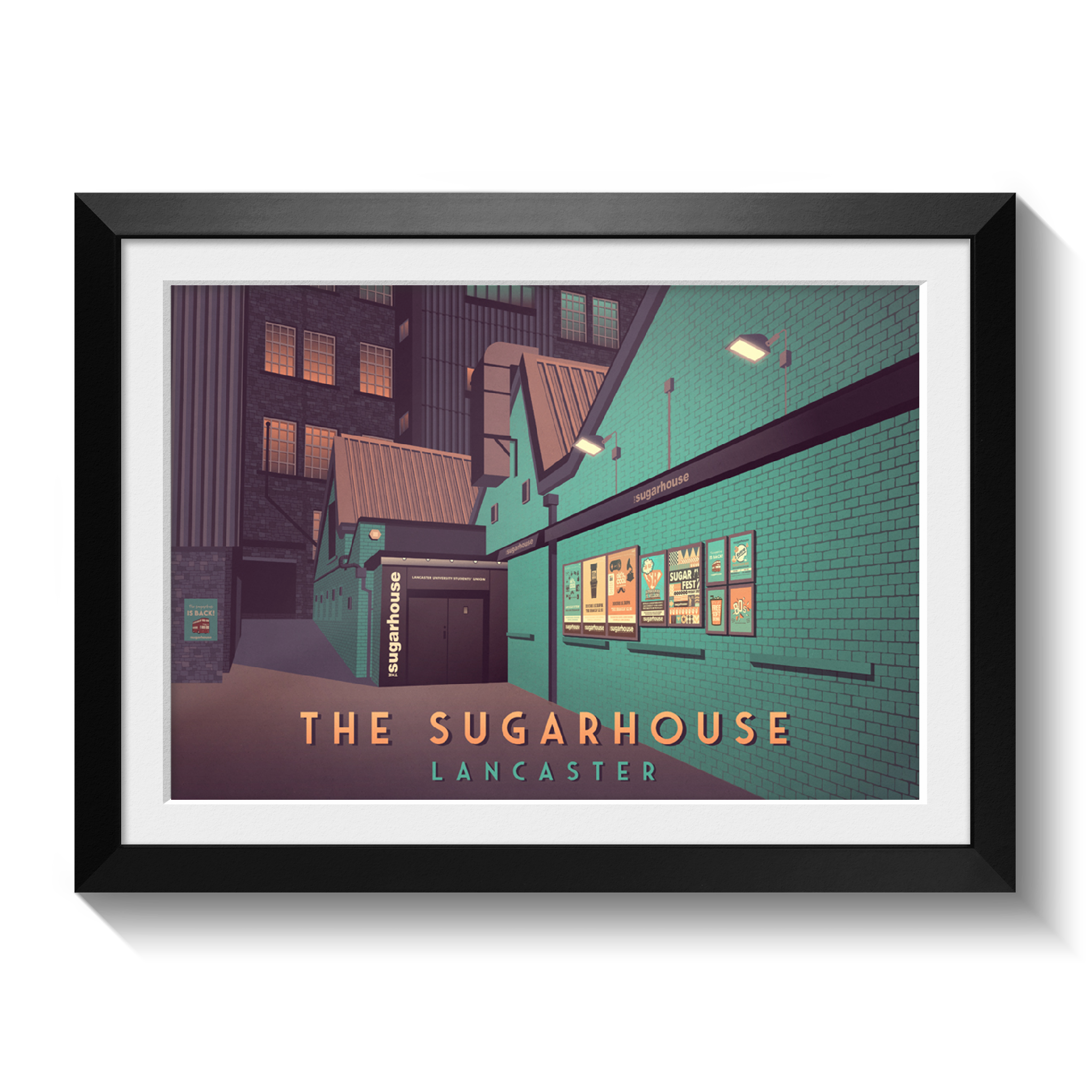 The Sugarhouse Nightclub Lancaster Travel Poster – Bucket List Prints