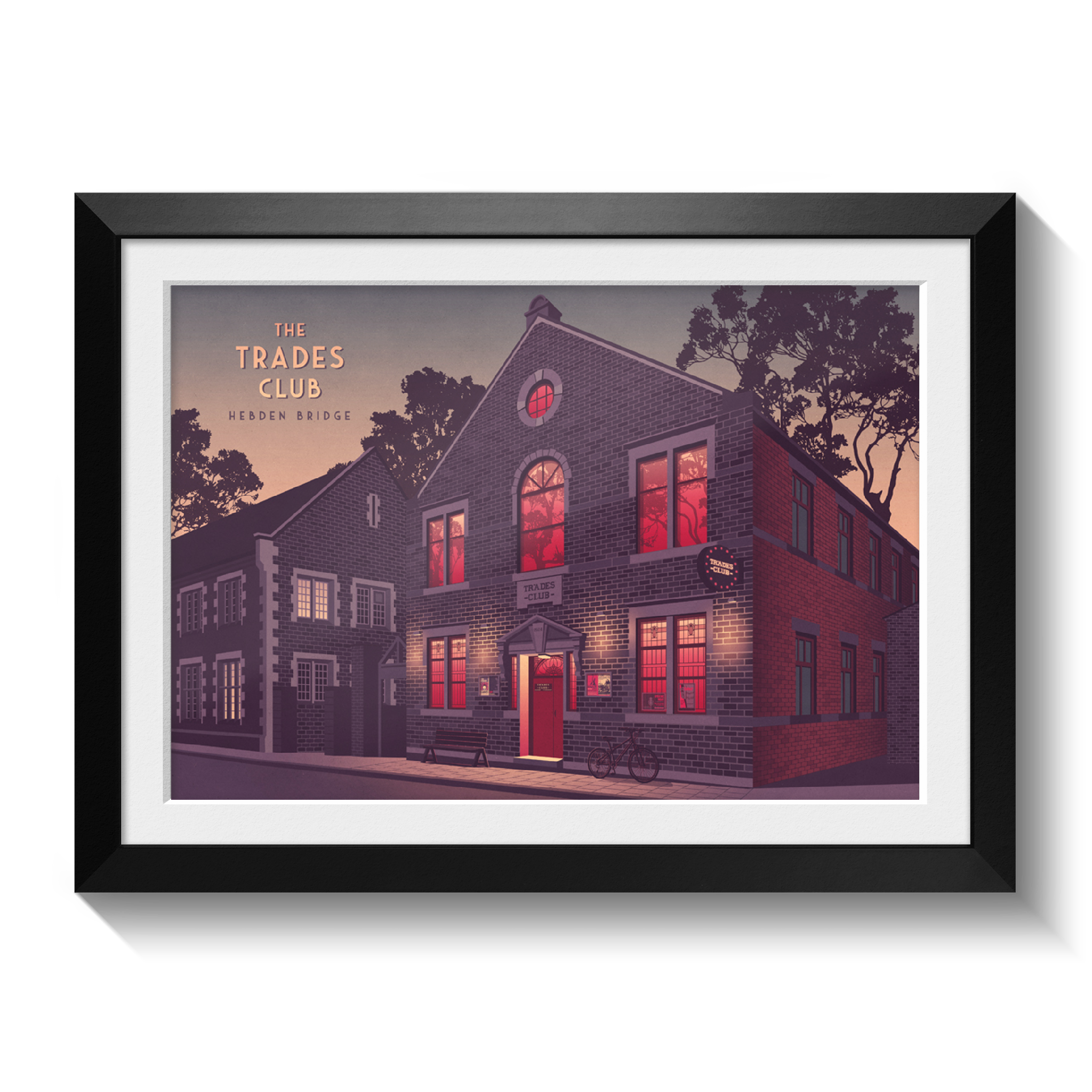 The Trades Club Hebden Bridge Travel Poster – Bucket List Prints