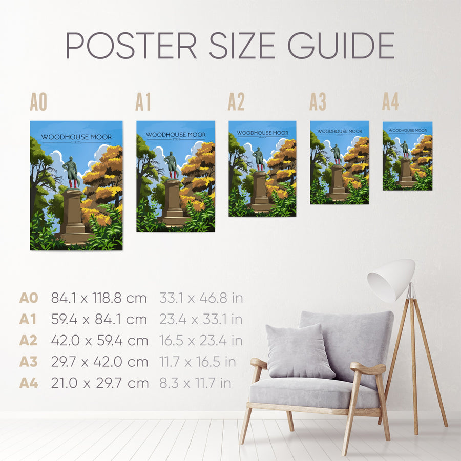 Woodhouse Moor Leeds Travel Poster – Bucket List Prints