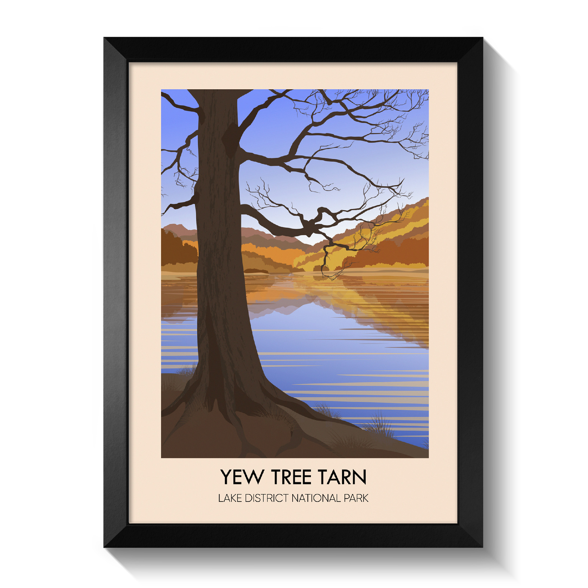 Yew Tree Tarn Travel Poster – Bucket List Prints